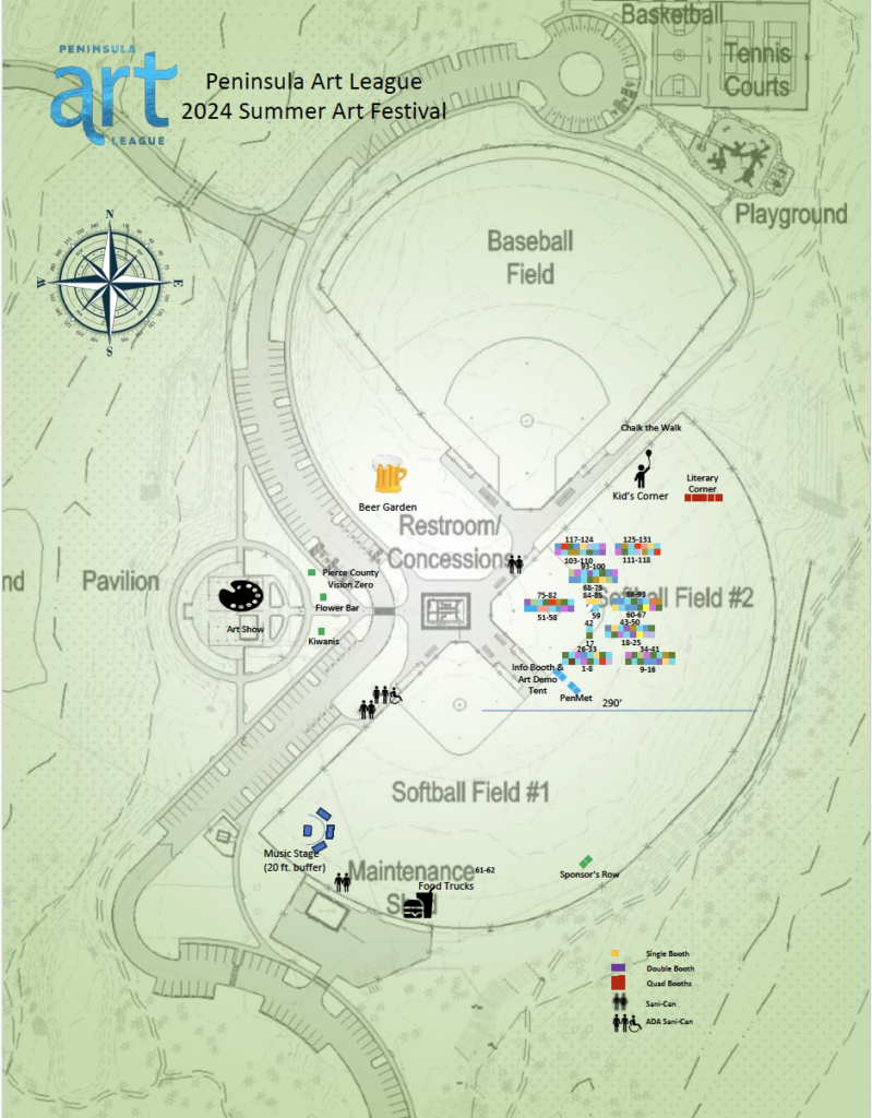 Summer Art Festival Site Map - Peninsula Art League